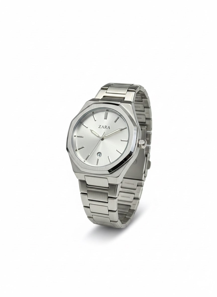 ZARA Silver Stainless Steel Watch – Cova